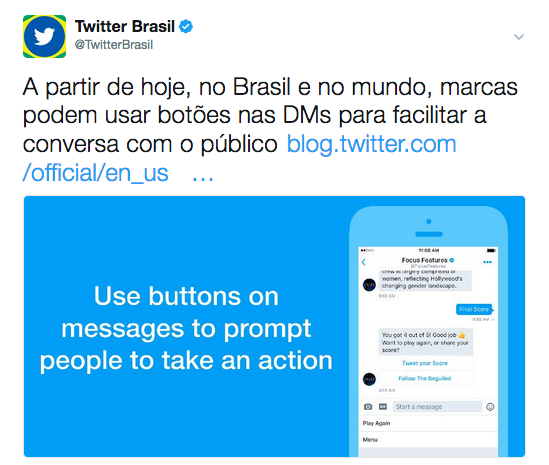 Twitter lança ferramenta que facilita conversa de marcas com o público ...